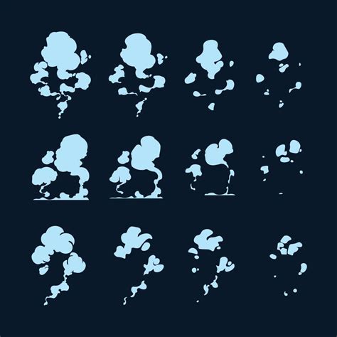 Smoke Sprite Effect Cartoon Dust Cloud Game Animation Asset Steam