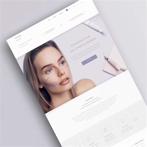Web Design Ui Ux Landing Page For Skin Aesthetics Clinic Premium Ai Generated Image