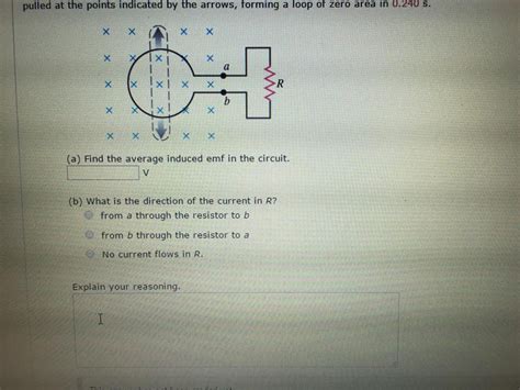 Solved A Flexible Circular Loop Cm In Diameter Lies In Chegg Com