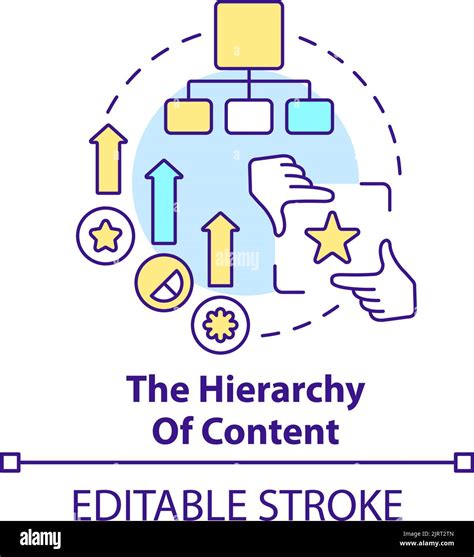 Hierarchy Of Content Concept Icon Stock Vector Image Art Alamy