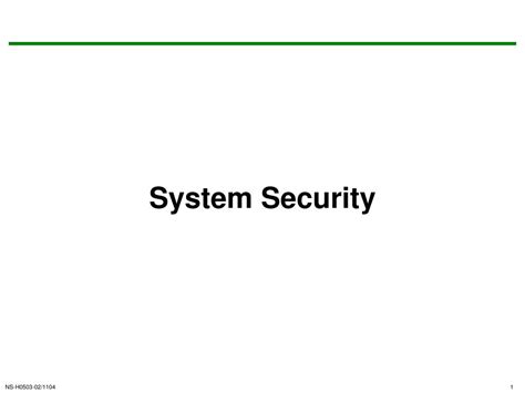 PPT System Security PowerPoint Presentation Free Download ID