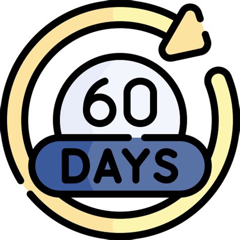 60 Days Free Time And Date Icons
