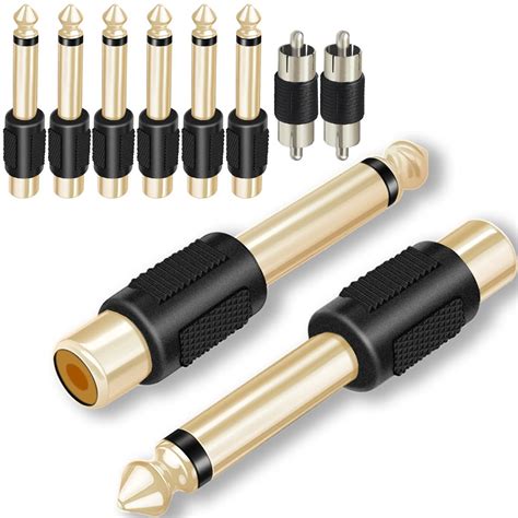 Xiatiaosann Rca To Mm Plug Jack Mono Male To Rca Female Audio Adapter Converter