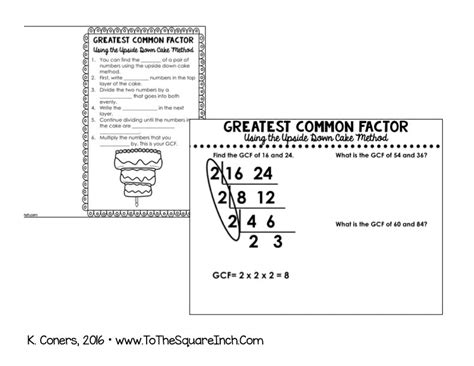 Greatest Common Factor Ladder Method