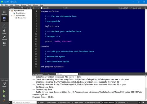 Qt Creator For Fortran — Modern Fortran In Science And Technology 11 Documentation