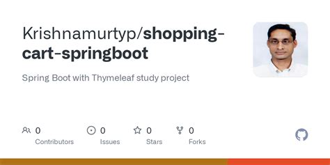 Github Krishnamurtypshopping Cart Springboot Spring Boot With
