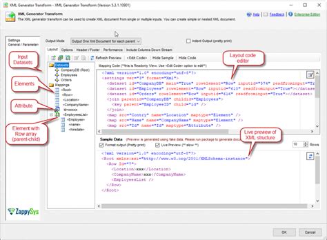 Ssis Xml Generator Transform Zappysys