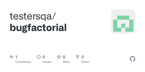 Github Testersqabugfactorial