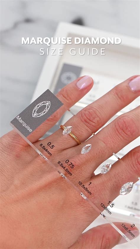 Marquise Cut Diamond Size Chart Diamond Carat Size Chart Diamond