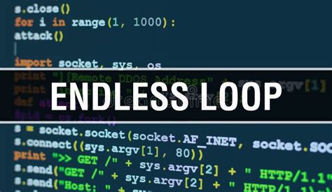 Endless Loop With Digital Java Code Text Endless Loop And Computer Software Coding Concept