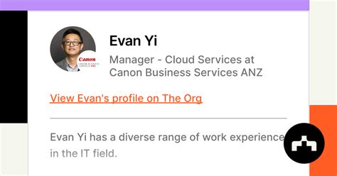 Evan Yi Manager Cloud Services At Canon Business Services Anz The Org