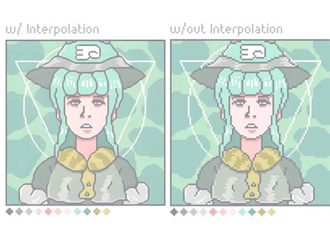 With And Without Interpolation In Pixel Art By Pikura19 On Deviantart