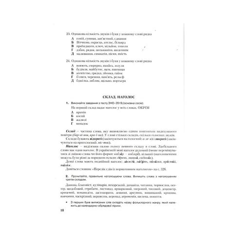 Довідник Авраменко ЗНО 2022 Завдання в тестовій формі 1 частина