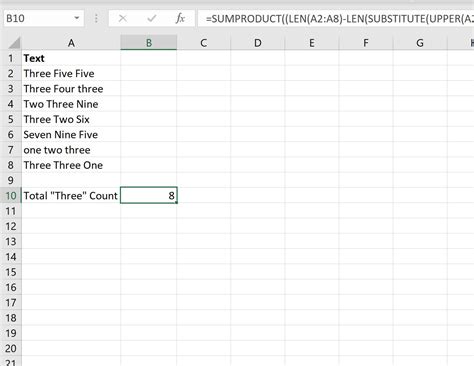 Comment Compter Des Mots Spécifiques Dans Excel Avec Exemples