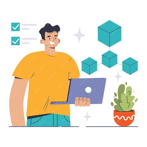 Premium Vector Microservice Architecture Concept A Developer