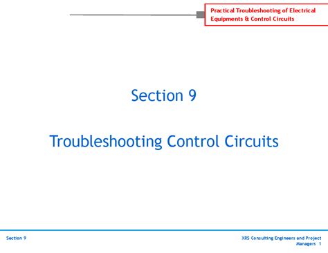Electrical Troubleshooting Training Critical Operations Lp