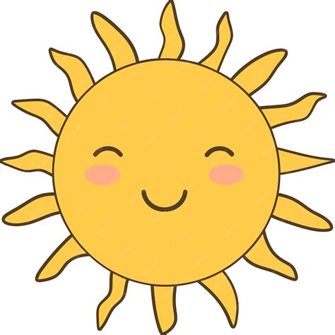 A Cartoon Illustration Of A Sun With A Smile On It Premium Ai Generated Vector