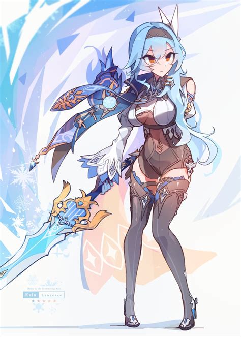 Eula Genshin Impact Drawn By Kaliningradg Danbooru
