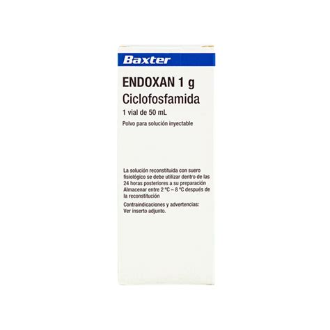 Endoxan Ciclofosfamida 1g Solucion Inyectable Baxter S A La