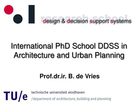Ppt International Phd School Ddss In Architecture And Urban Planning