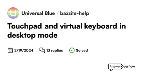 Touchpad And Virtual Keyboard In Desktop Mode Universal Blue