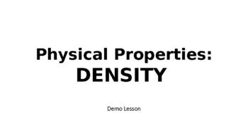 PowerPoint On Density Presentation By STEMen Eleven TPT