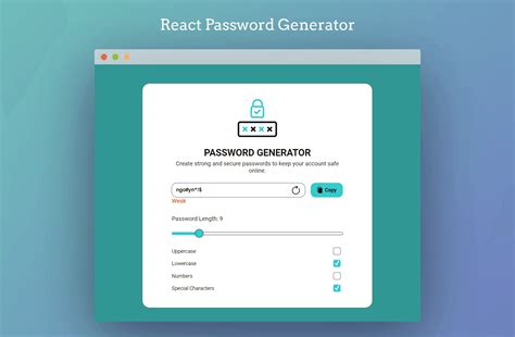 React Password Generator Reactjs Challenge 2