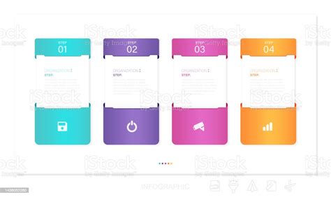 4가지 옵션 또는 단계가 있는 벡터 인포그래픽 디자인 템플릿 보고서에 대한 스톡 벡터 아트 및 기타 이미지 보고서 슬라이드쇼 차트 Istock
