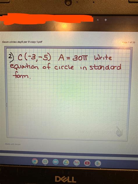 [tenth Grade Geometry] How Do I Write The Equation R Homeworkhelp