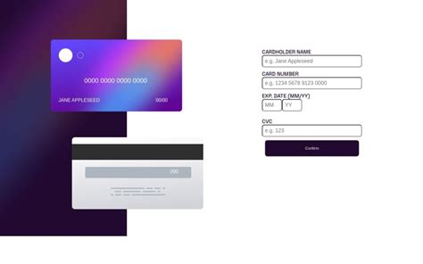 Frontend Mentor Interactive Card Form Using React Coding Challenge