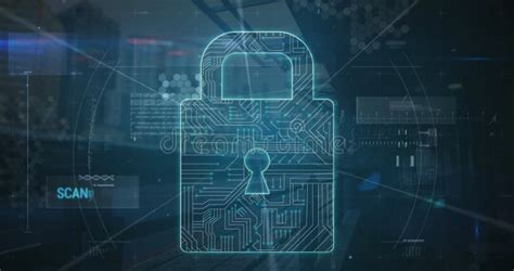 Image Of Scope Scanning Over Security Padlock Icon Network Of Connections And Qr Code Scanner
