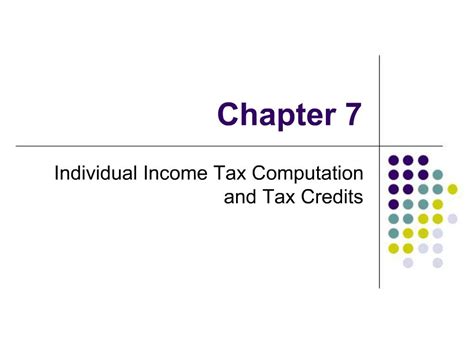Ppt Individual Income Tax Computation And Tax Credits Powerpoint Presentation Id 410393