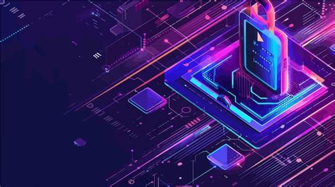 Abstract Cyber Security Concept Premium Ai Generated Vector