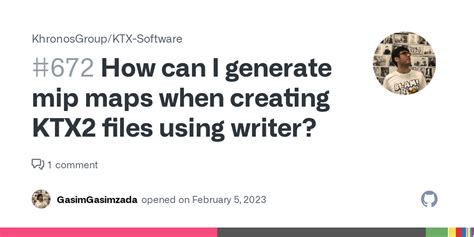 how can i generate mip maps when creating ktx2 files using writer