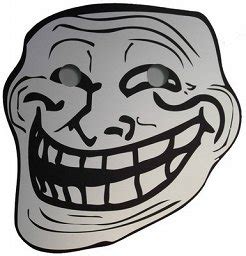 Maska papierowa - Trollface