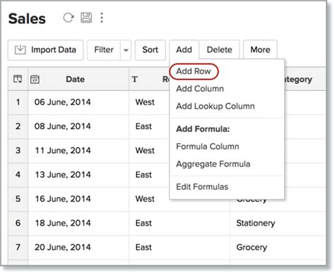 Add Rows And Columns Zoho Analytics On Premise