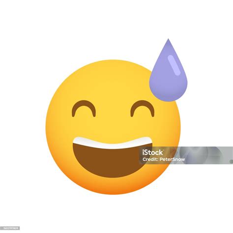 부끄러운 미소와 함께 어색한 긴장 이모티콘 벡터 문자 노란색 아이콘 Brand Name Online Messaging Platform에 대한 스톡 벡터 아트 및 기타 이미지