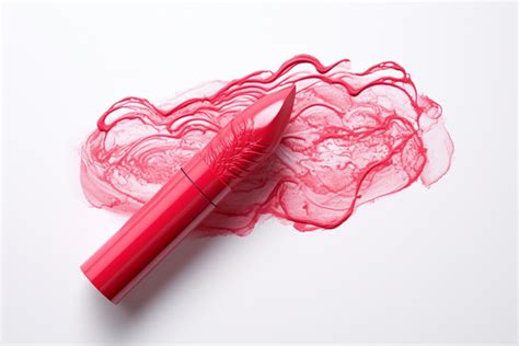 Lipstick On White Surface Background Lucky Lipstick Beauty Background Image And Wallpaper For
