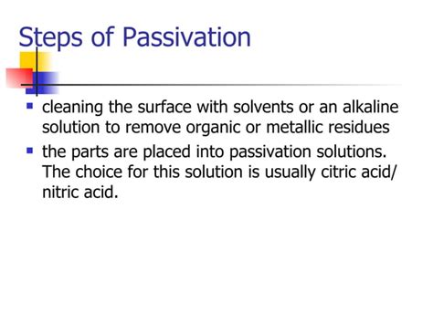 Passivation Ppt