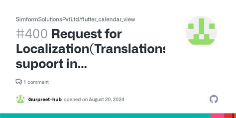request for localization translations supoort in calendar view · issue