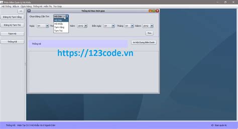 Tải source code quản lý nhân khẩu java full database