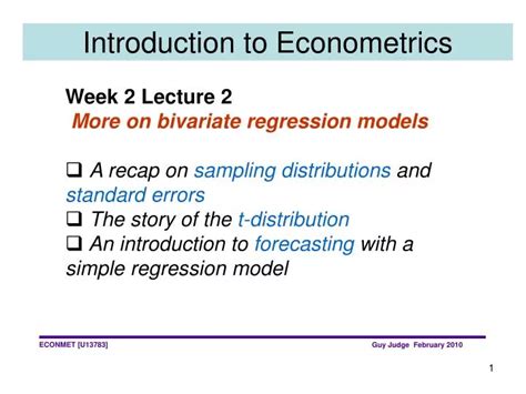 Ppt Introduction To Econometrics Powerpoint Presentation Free Download Id1166445