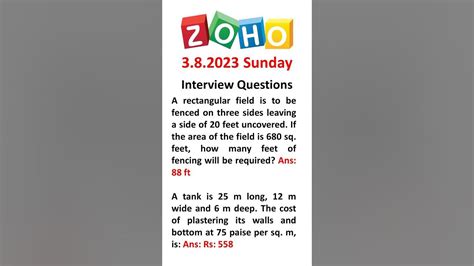 3rd september 2023 question paper leaks zoho interview questions and