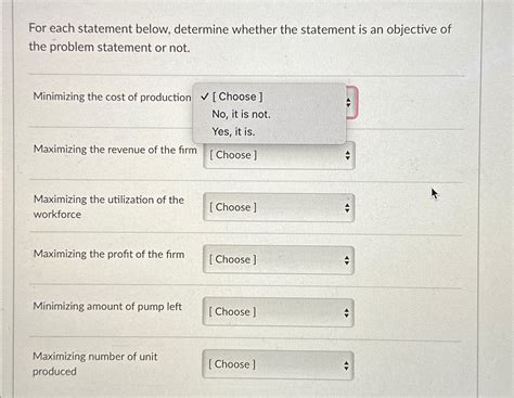 Solved For Each Statement Below Determine Whether The Chegg