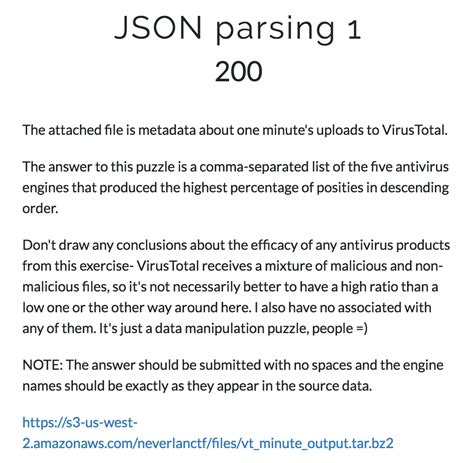 neverlan ctf 2018 json parsing 1 infosec rm it