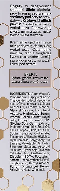 Κρέμα σύσφιξης για την περιοχή των ματιών Bielenda Royal Bee Elixir Makeup Cy