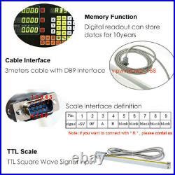Pcs Linear Scale TTL Glass Sensor DRO Axis Digital Readout Mm Kit Axis Digital