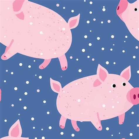 Premium Vector Cute Pig Pattern Background
