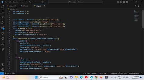 Javascript Gamedevelopment Codingfun Rockpaperscissorsgame