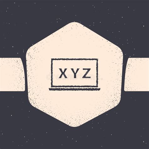 Grunge Xyz Coordinate System On Chalkboard Icon Isolated On Grey Background Xyz Axis For Graph